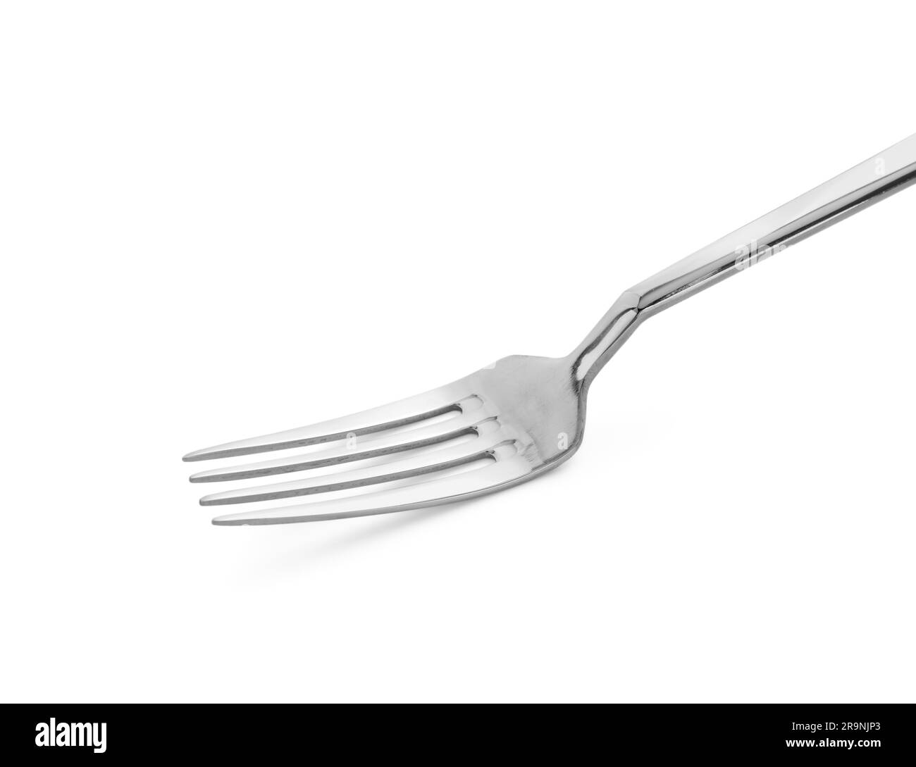 One shiny metal fork isolated on white Stock Photo - Alamy