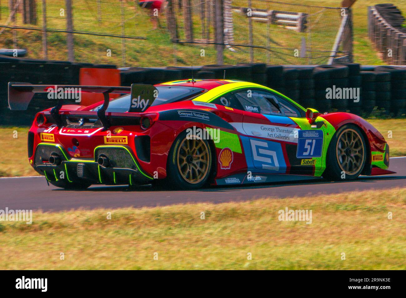 Racing Ferrari Challenge Car at Brands Hatch, UK Stock Photo - Alamy