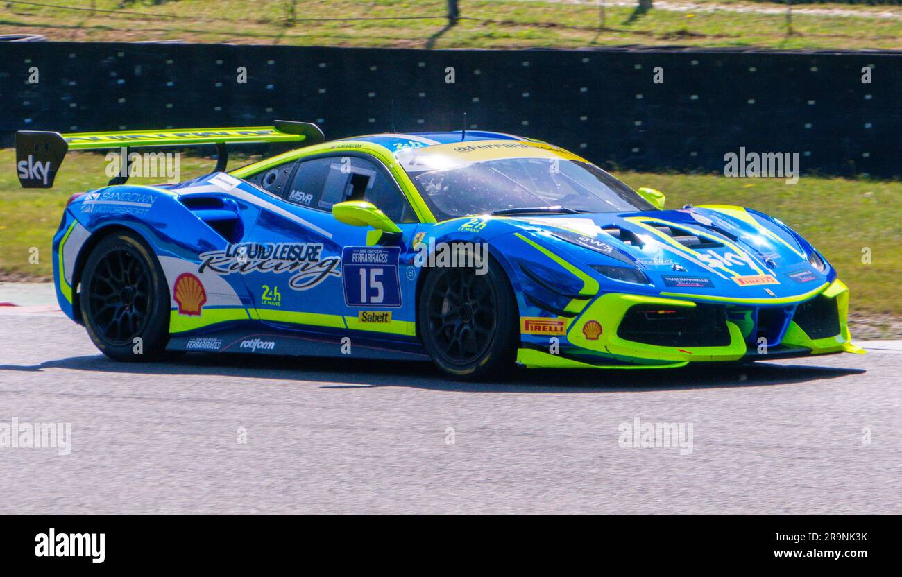 Racing Ferrari Challenge Car at Brands Hatch, UK Stock Photo - Alamy