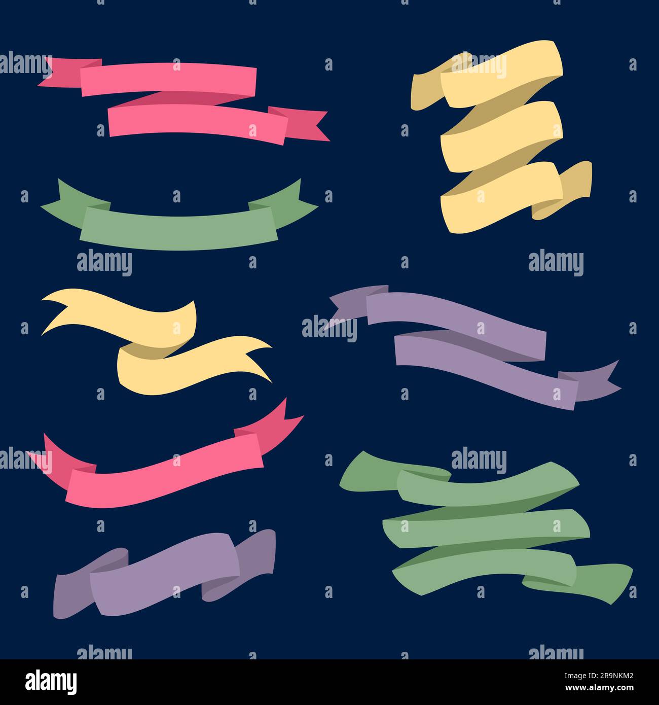 Vector set with different ribbons Stock Vector Image & Art - Alamy