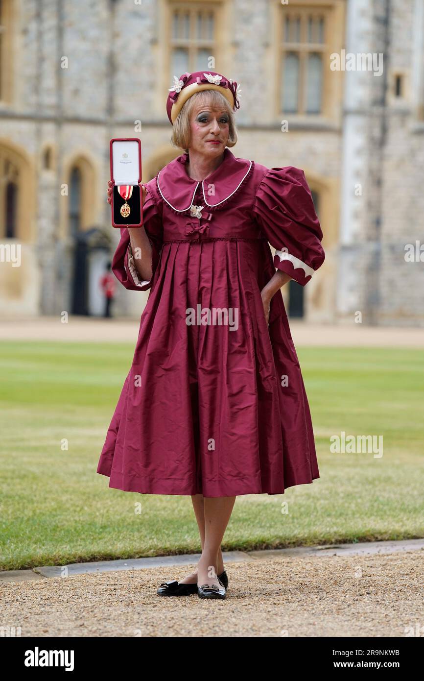 Sir Grayson Perry, artist, writer and broadcaster poses after being ...