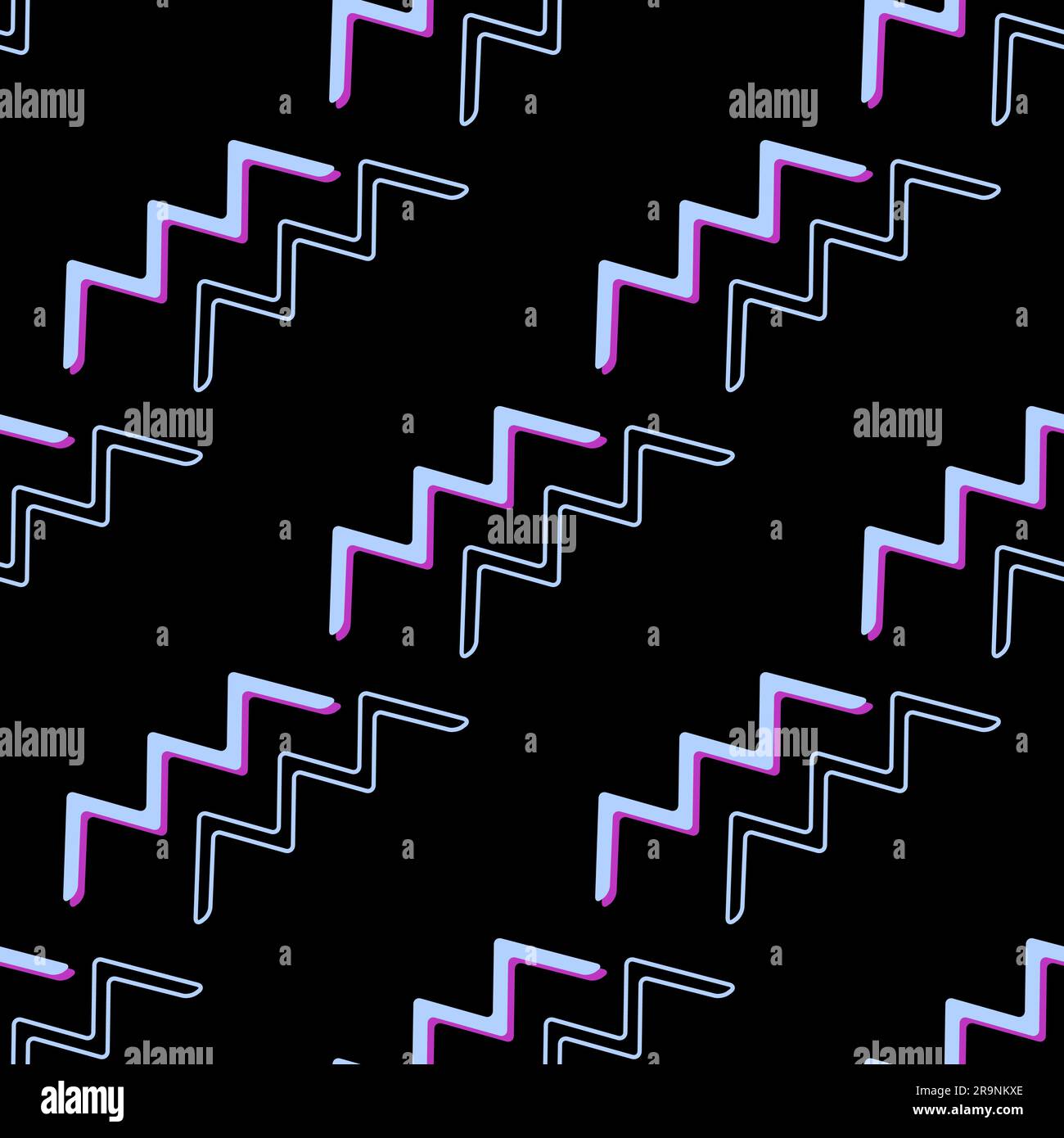 Vector geometric zigzag seamless pattern. Memphis style Stock Vector Image & Art - Alamy