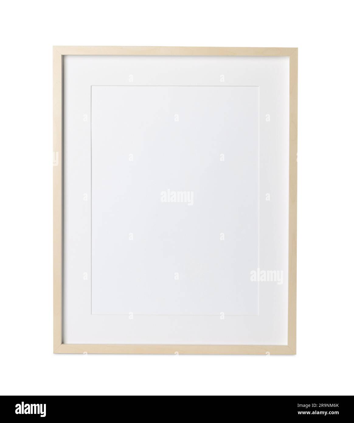 Empty wooden frame on white background. Space for design Stock Photo ...