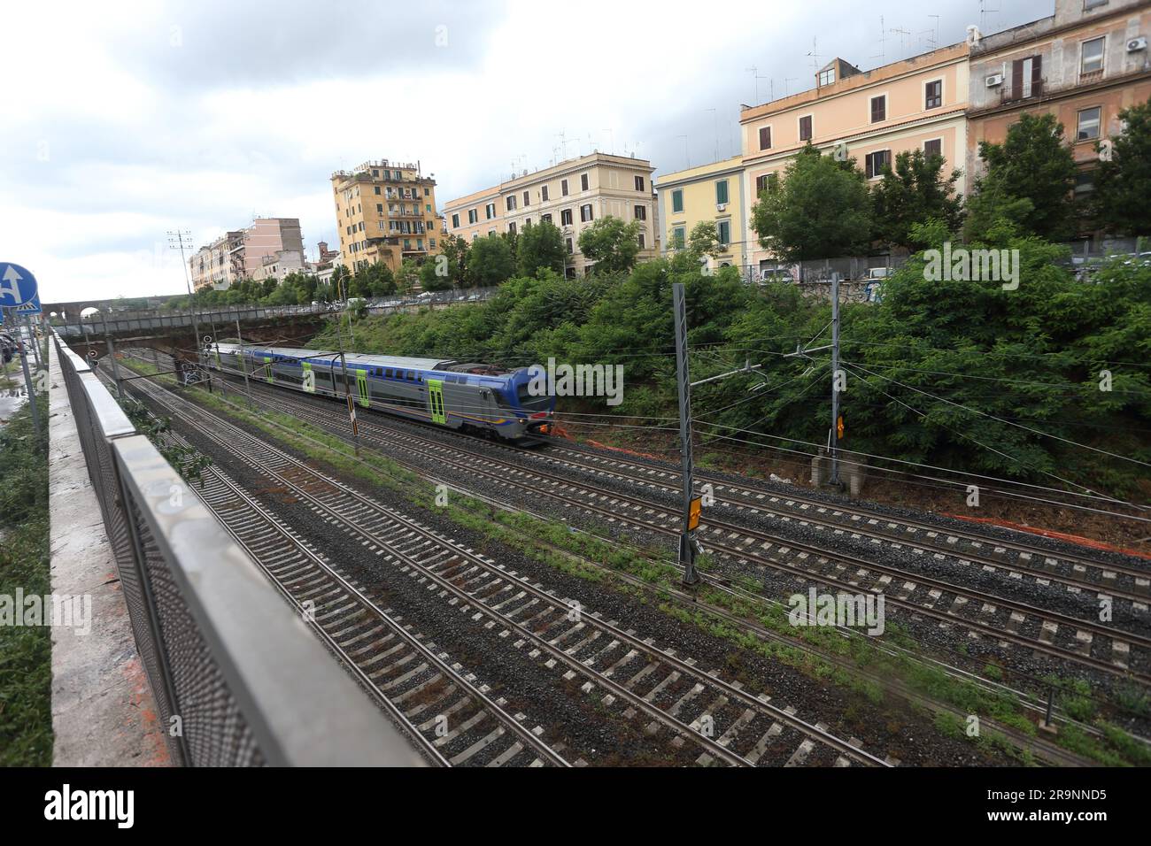 Railway in Pigneto, Rome Italy Stock Photo - Alamy