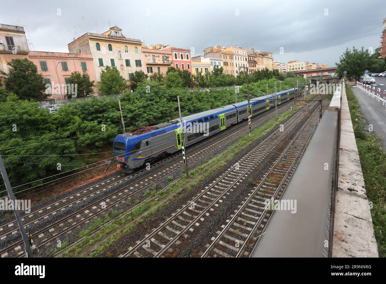 Railway in Pigneto, Rome Italy Stock Photo - Alamy