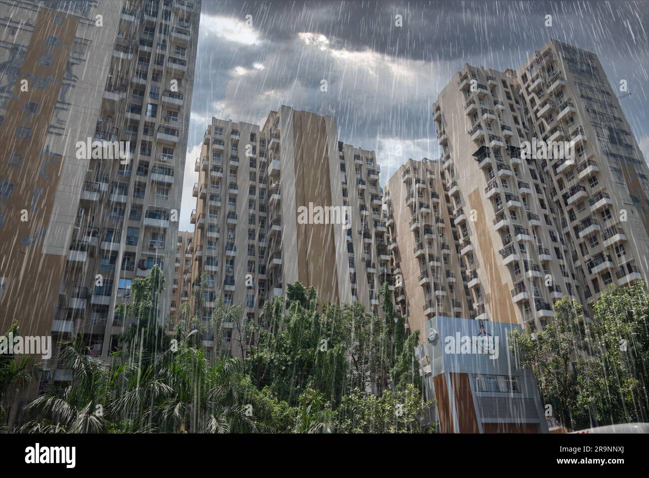 Mumbai during monsoon, heavy rain Stock Photo - Alamy