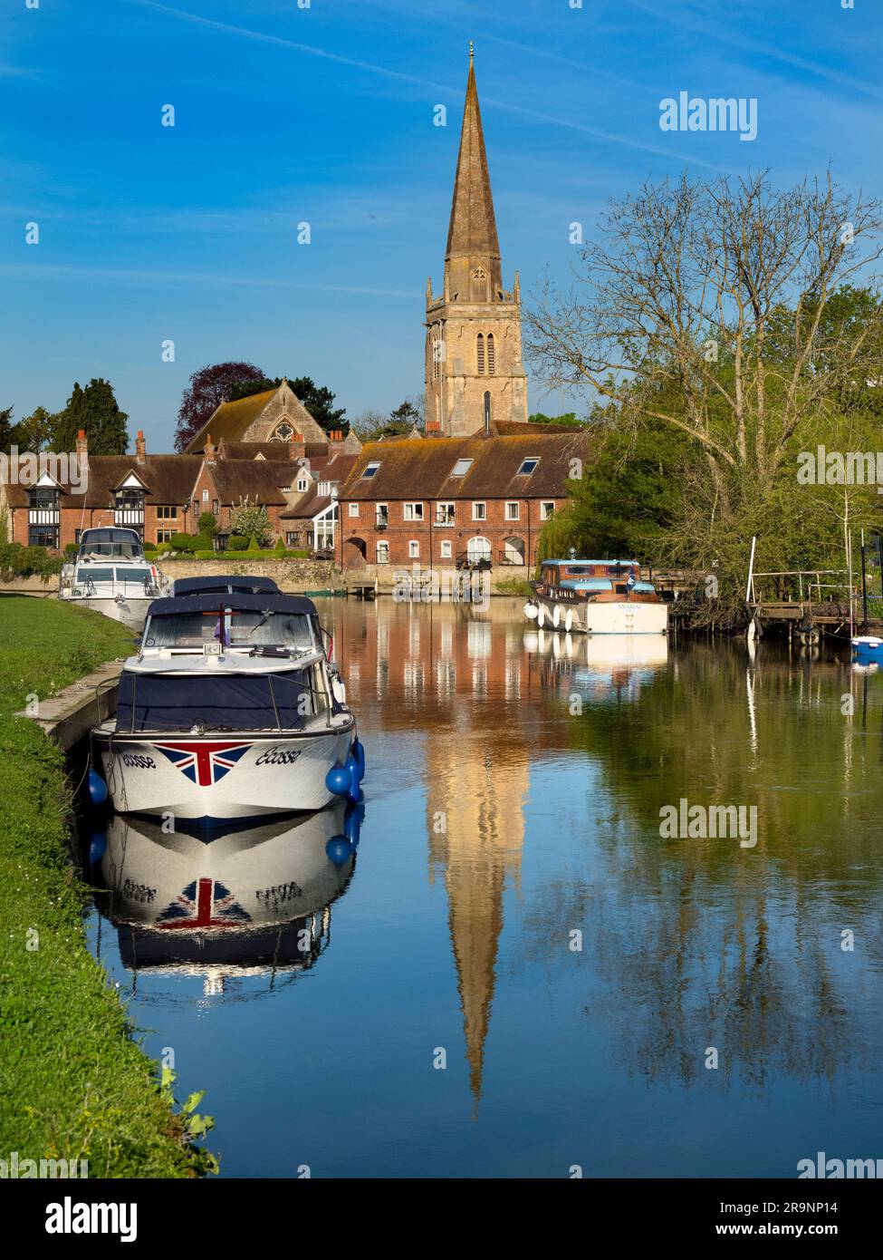 fine view of the Thames at Abingdon, early on a summer morning. We're ...