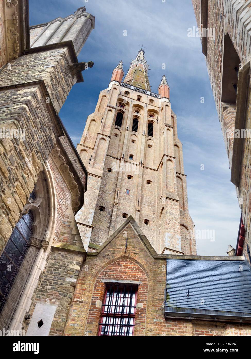With its spire of 116m, the Catholic Church of our Lady, Bruges ...