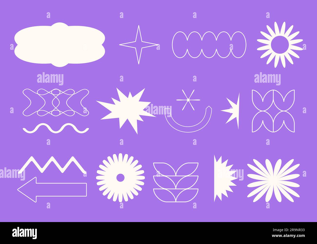 Icons elements and badges Stock Vector Images - Alamy