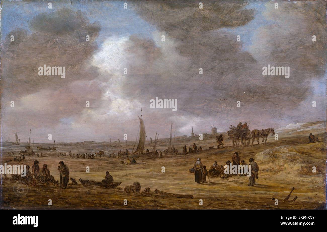 Jan van Goyen - A Beach with Fishing Boats Jan van Goyen: Dutch, Leiden ...