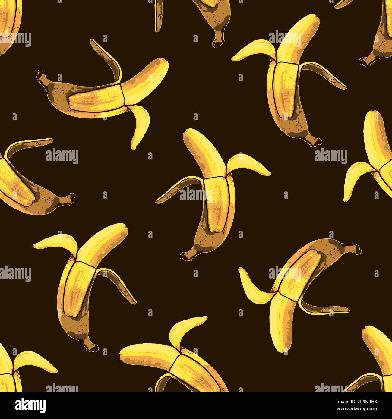 Vector seamless banana pattern. Modern tropical print Stock Vector ...
