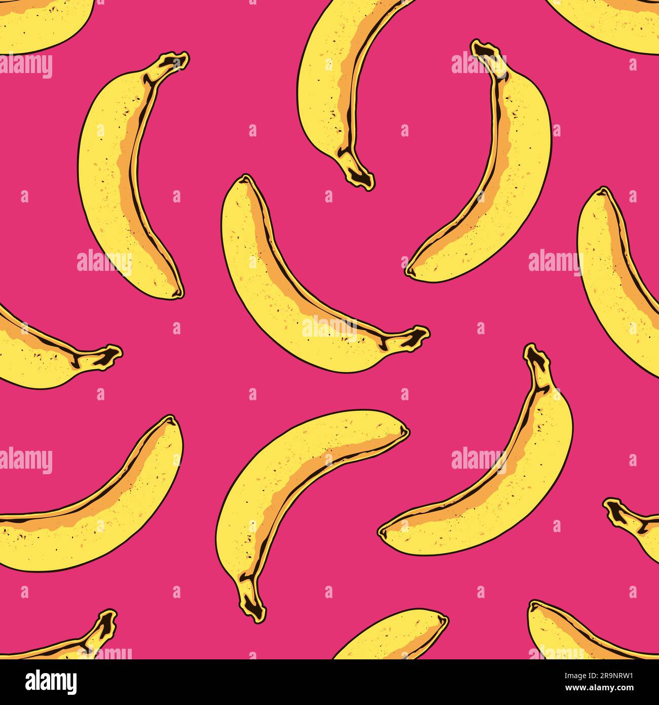 Vector seamless banana pattern. Modern tropical print Stock Vector ...