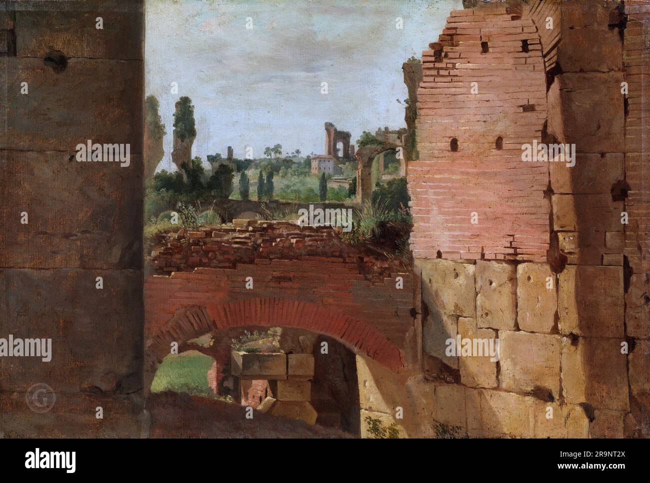 German Painter, early 19th century - View from the Colosseum towards ...