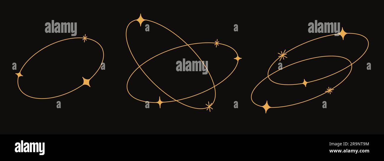 Vector set of linear minimalistic aesthetic frames and borders with ...
