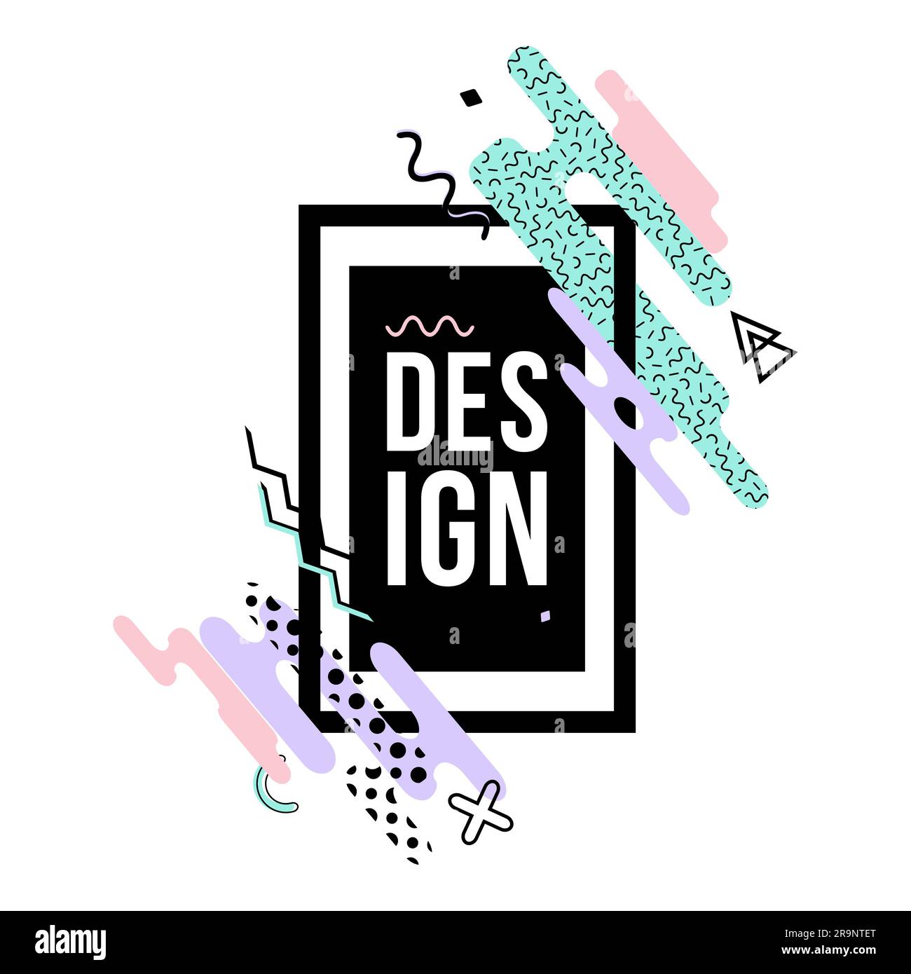 Vector modern dynamic frame with composition made of various rounded ...