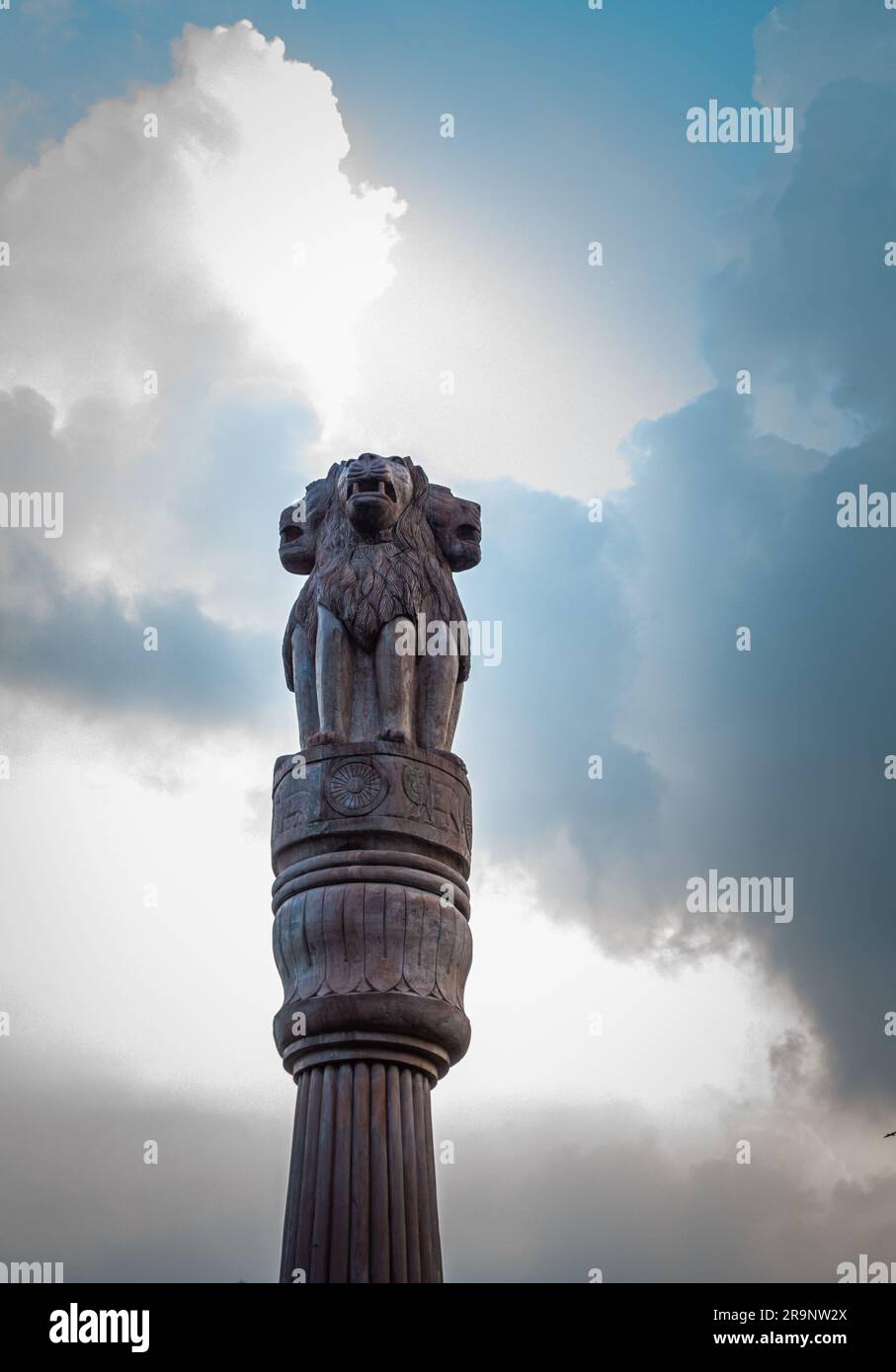 October 19th 2022, Dehradun, Uttarakhand, India. A replica of Asoka ...