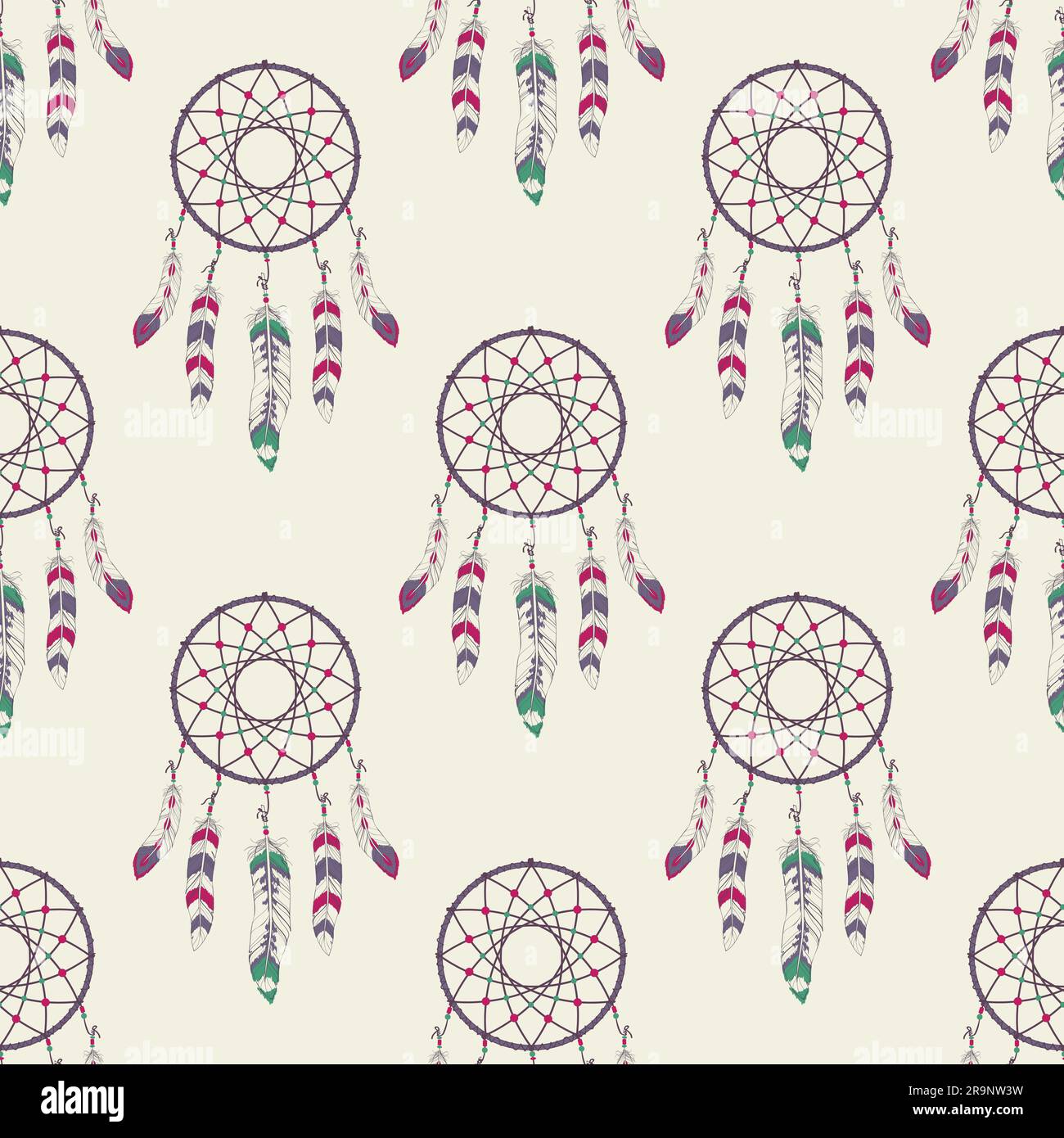 Vector seamless pattern with dream catchers Stock Vector Image & Art ...