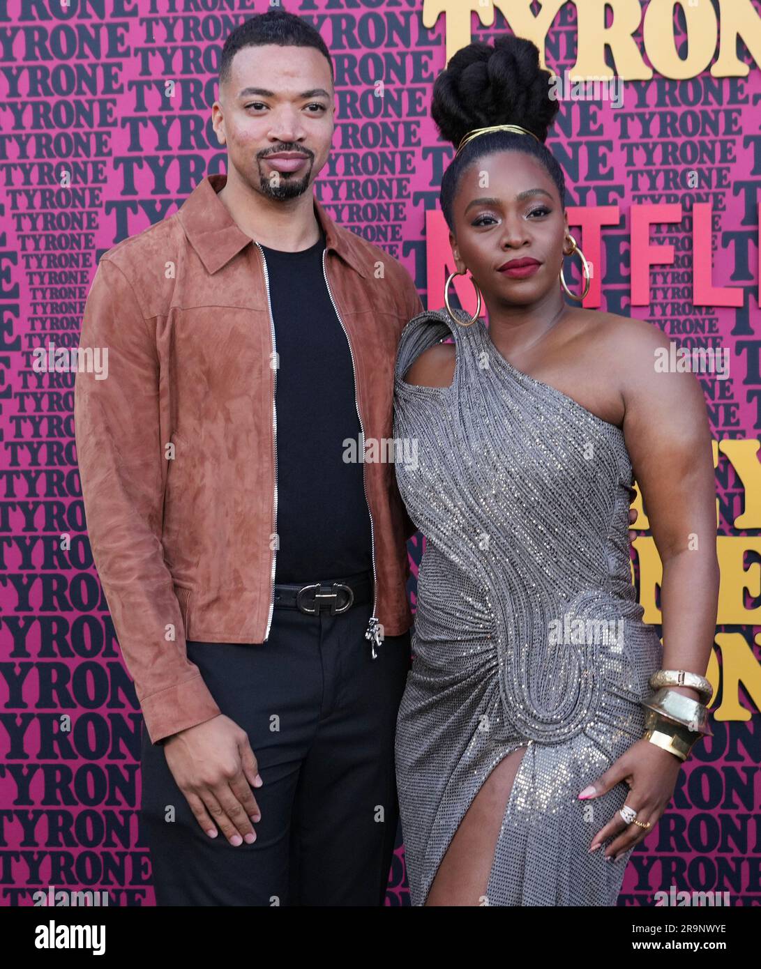 Los Angeles, USA. 27th June, 2023. (L-R) Mark R. Wright and Teyonah ...