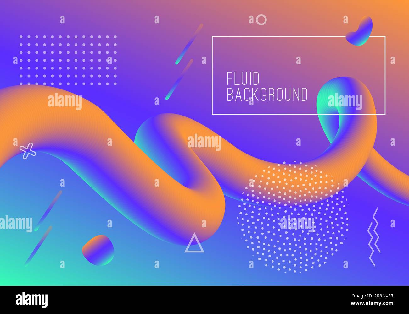 Vector geometric background with modern fluid shapes. Dynamical ...
