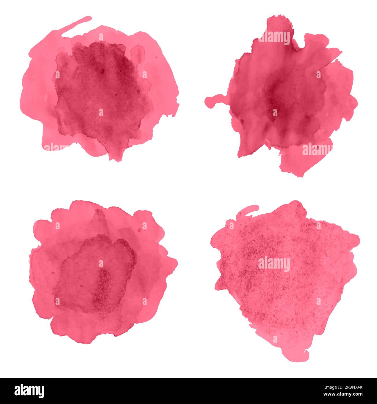 Vector set with red wine stains isolated on white background Stock ...