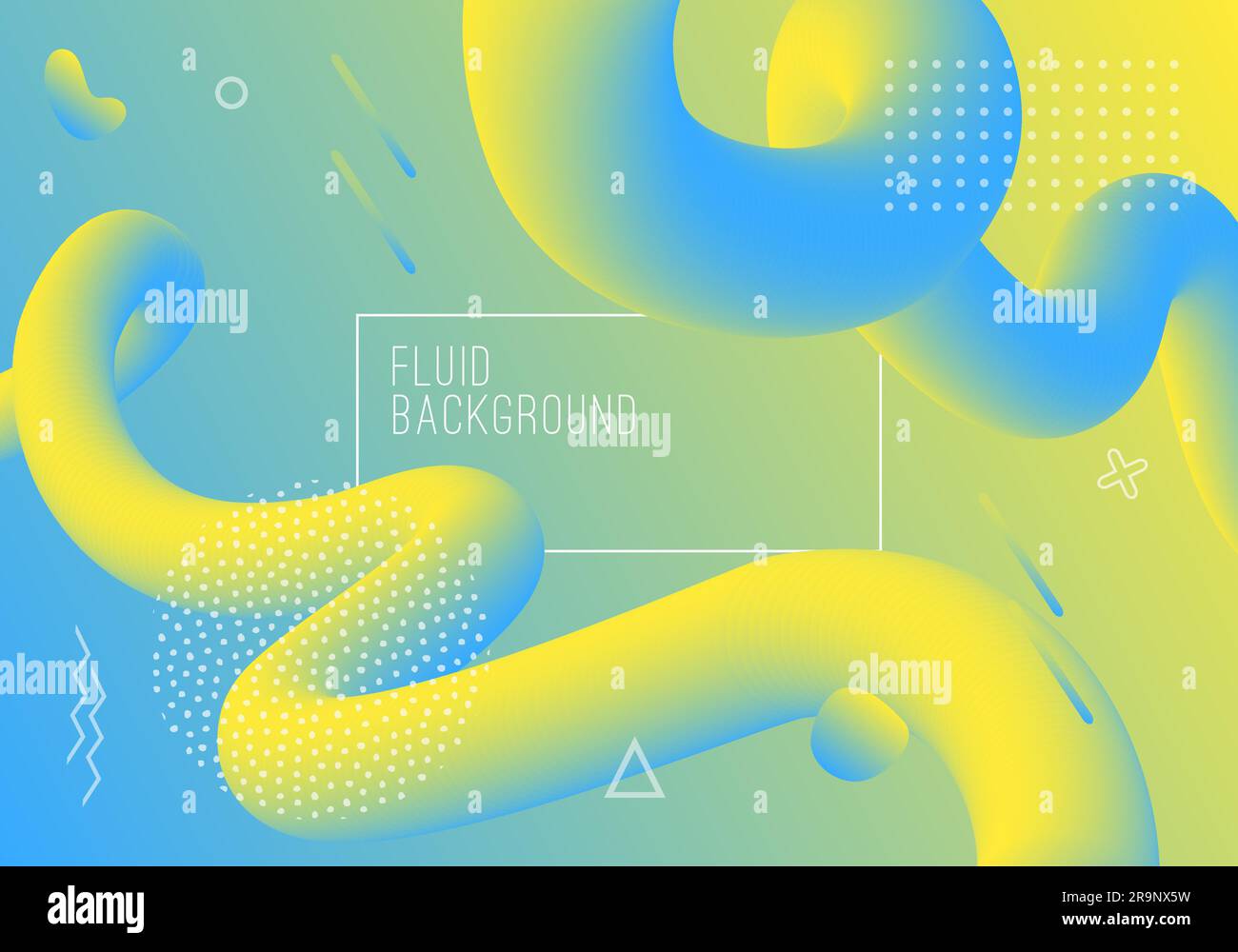 Vector geometric background with modern fluid shapes. Dynamical ...