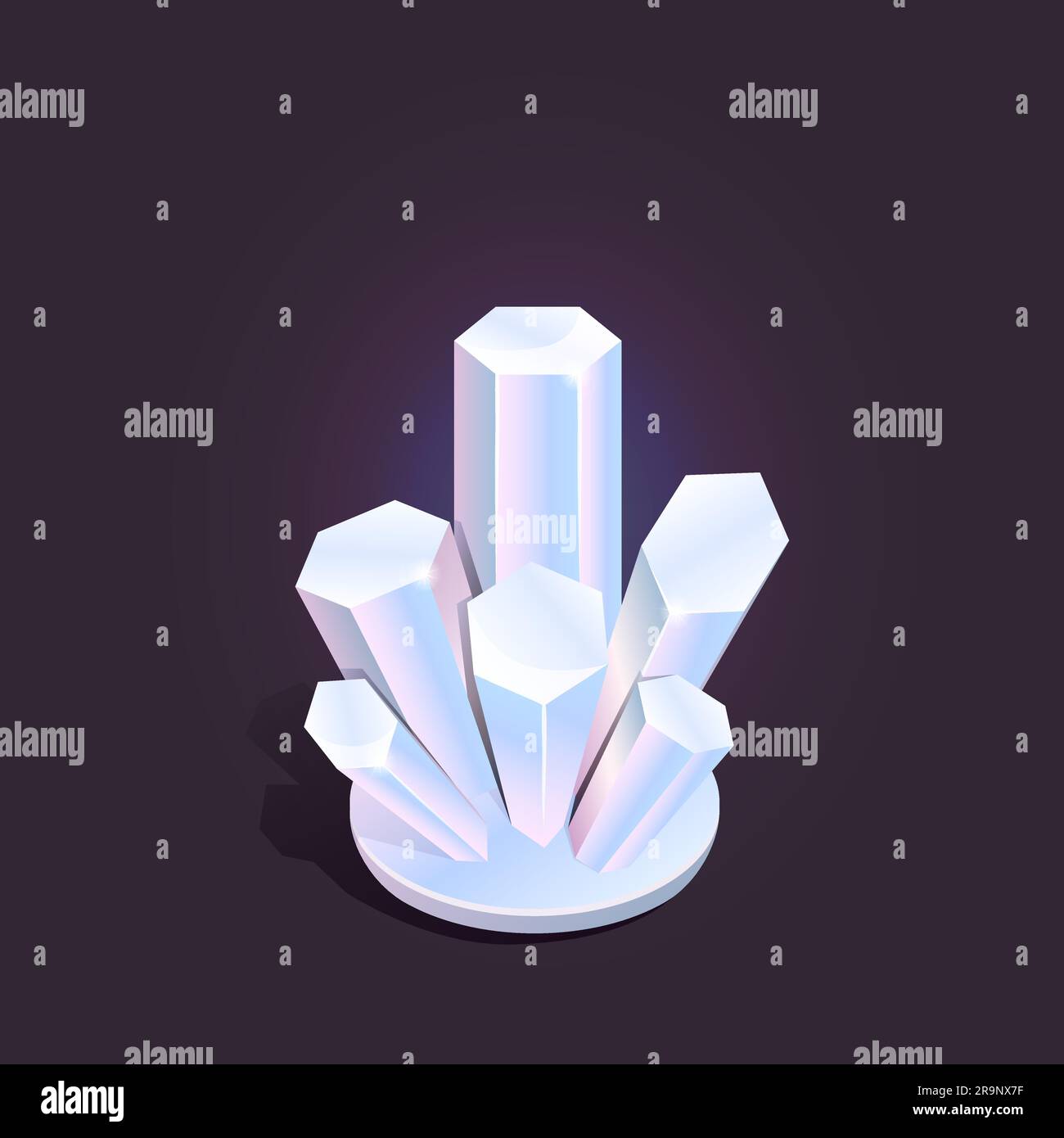 Vector illustration of magic cartoon crystal. Icon for game Stock ...