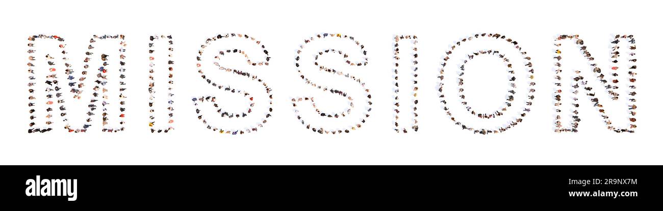 Concept or conceptual large community of people forming the the word ...