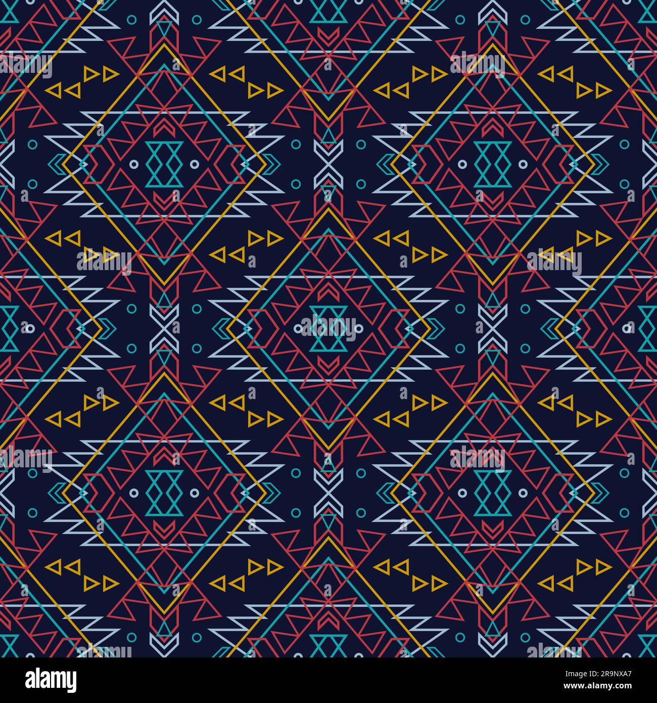 Vector seamless decorative ethnic pattern. American indian motifs ...
