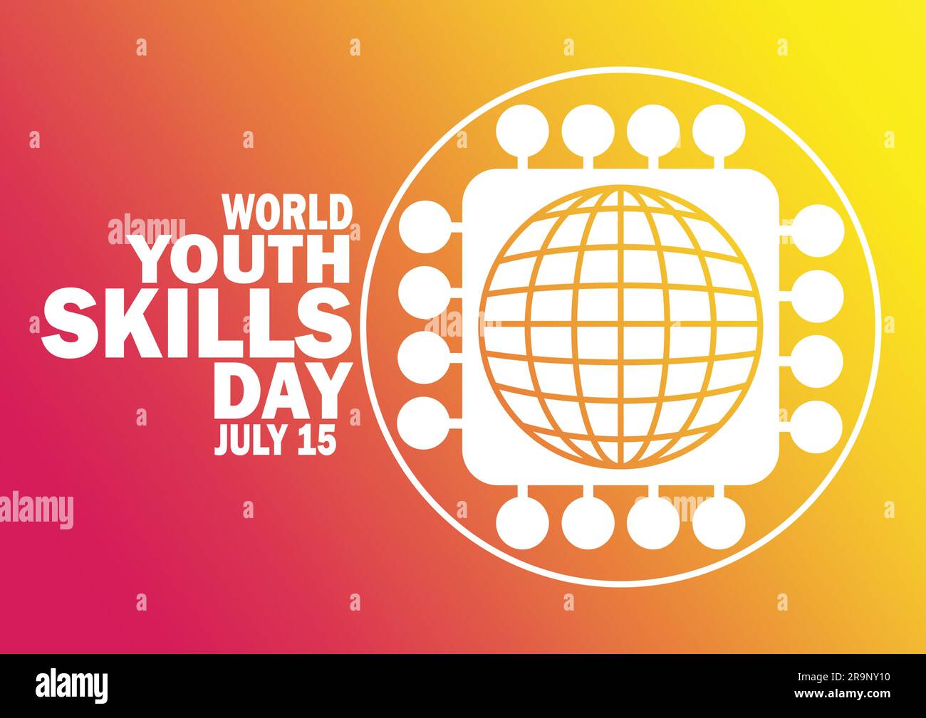 World Youth Skills Day. July 15. Holiday concept. Template for background, banner, card, poster ...