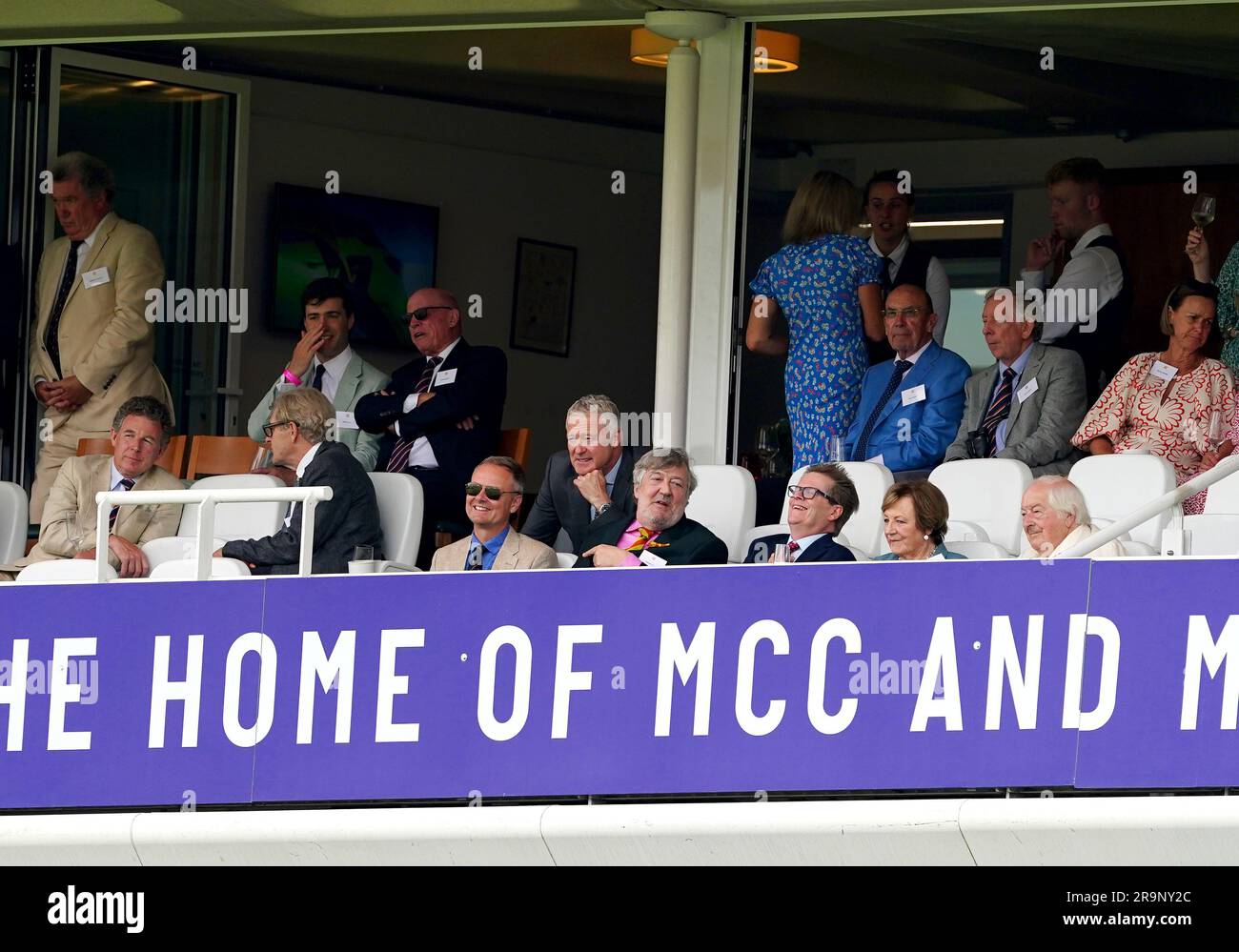 MCC President Stephen Fry, Delia Smith and Michael Wynn-Jones during ...