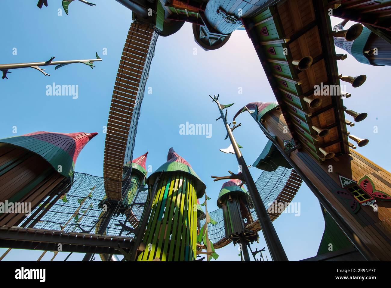 Daytime views of Lillidorei Village at The Alnwick Garden in Alnwick ...