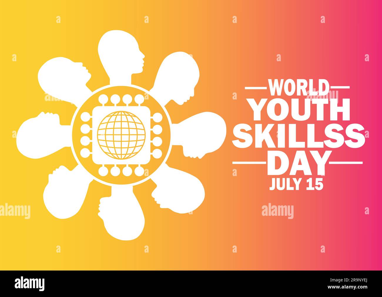 World Youth Skills Day. July 15. Vector illustration. Suitable for ...