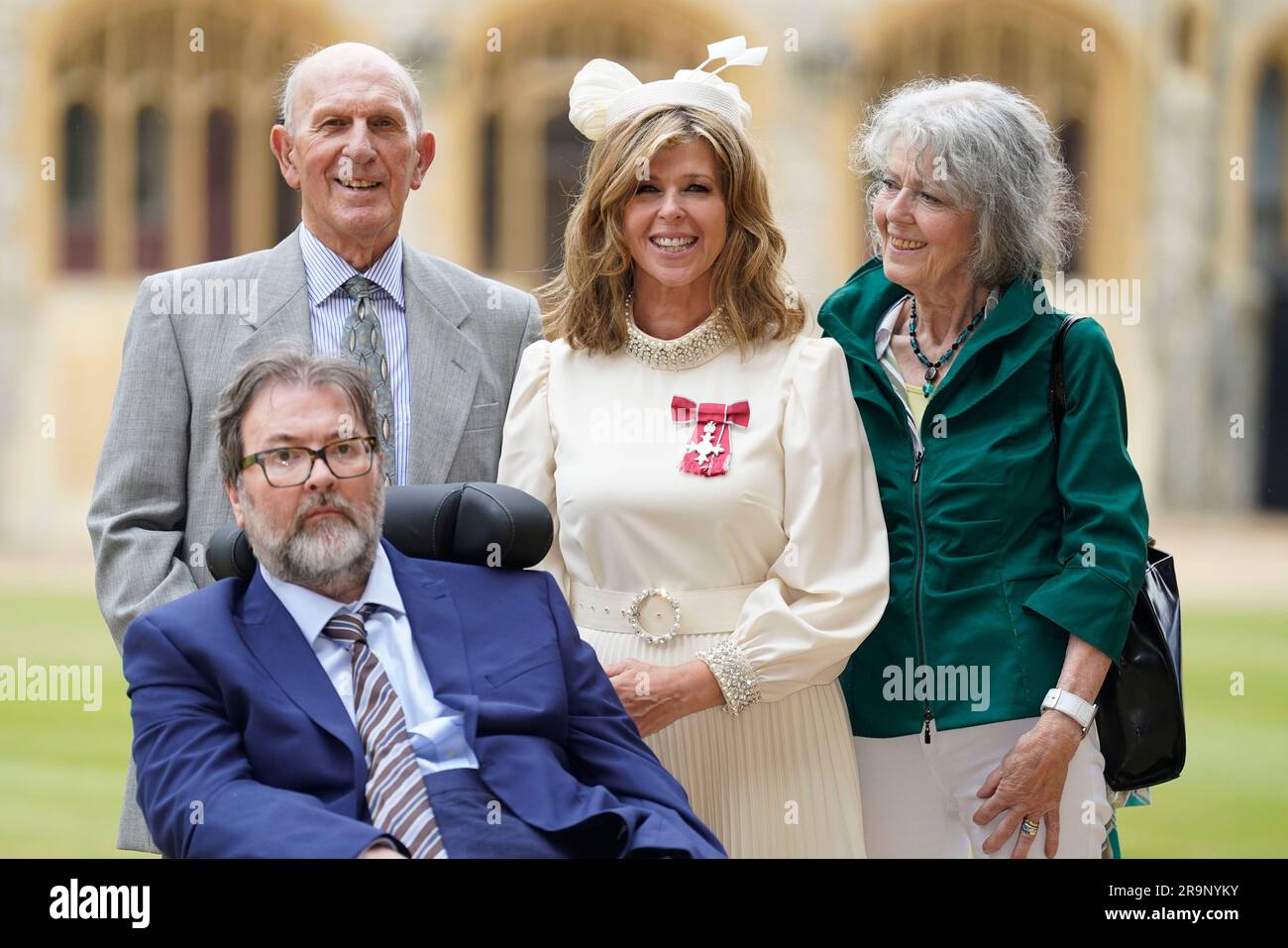 Kate Garraway, with her husband Derek Draper and her parents Gordon and ...