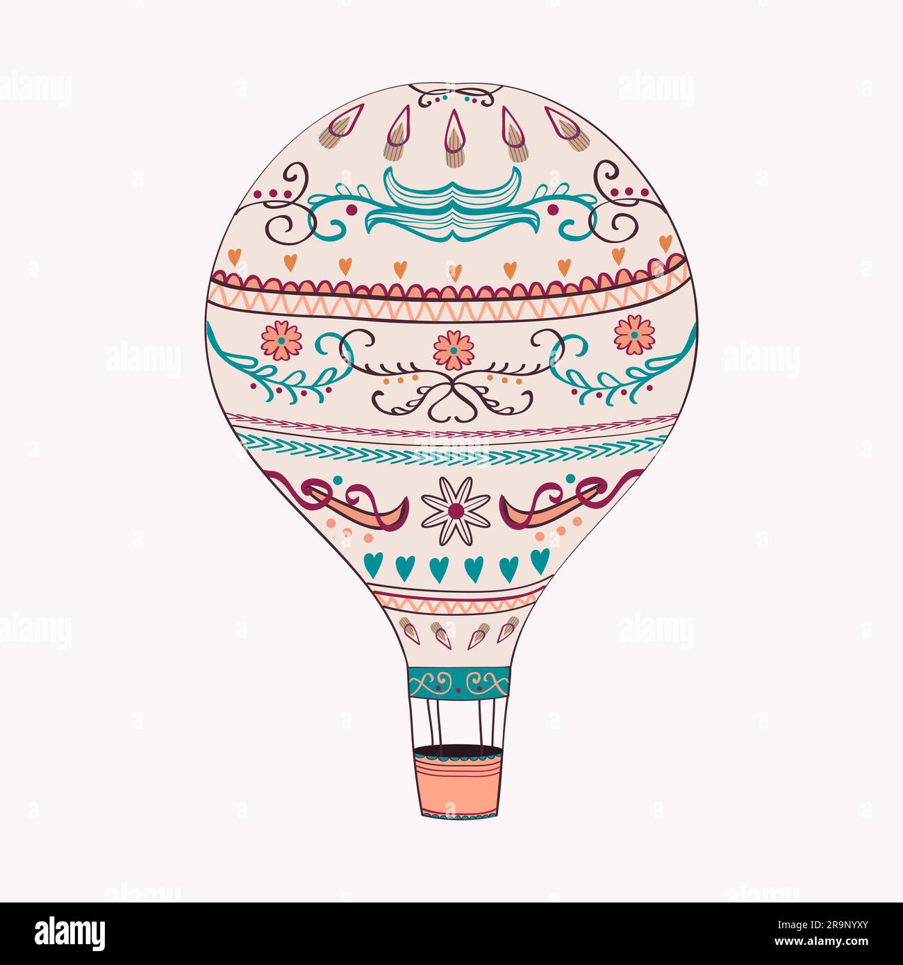 Vector illustration of hot air balloon Stock Vector Image & Art - Alamy