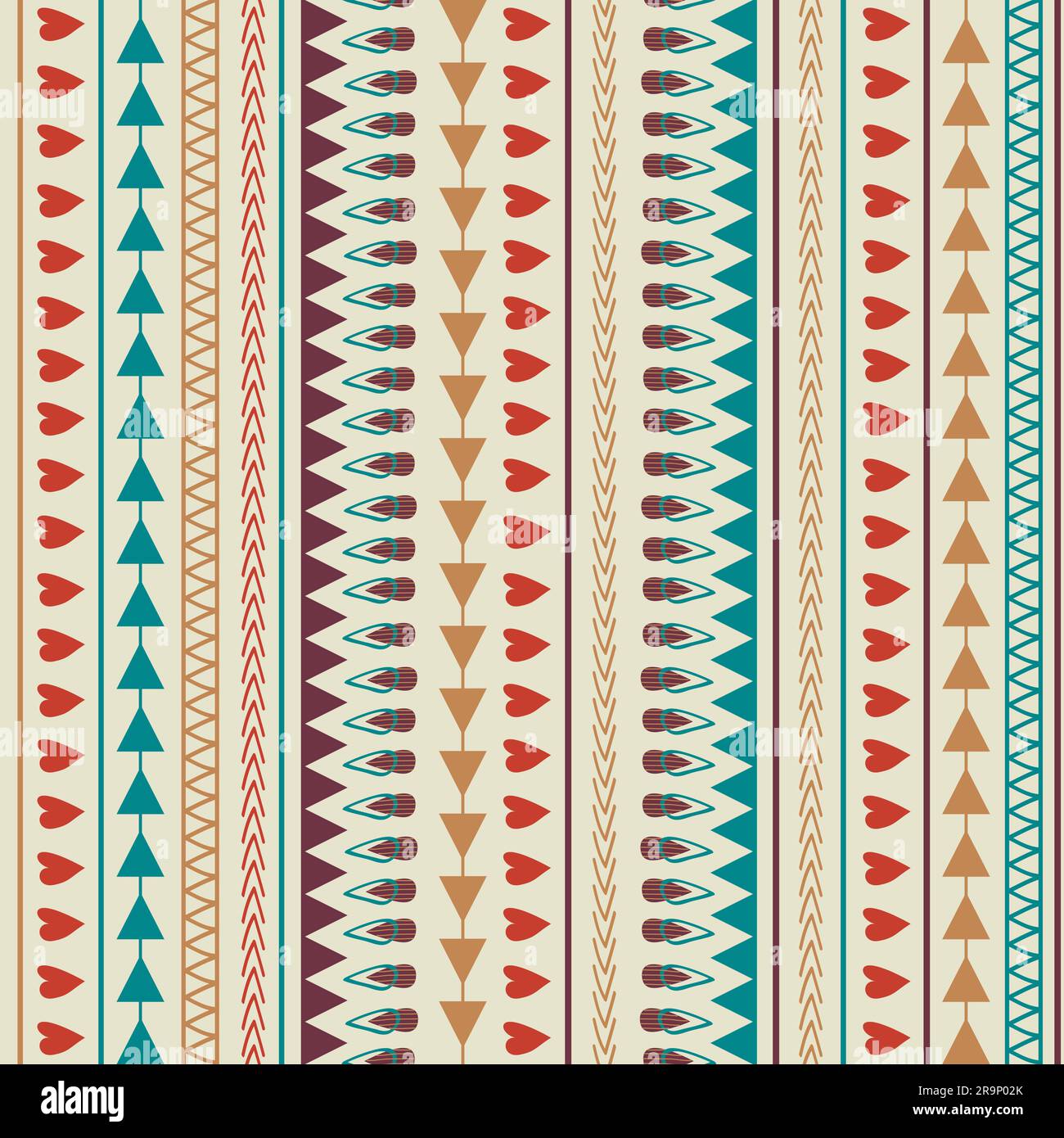 Seamless pattern hearts arrows Stock Vector Images - Alamy
