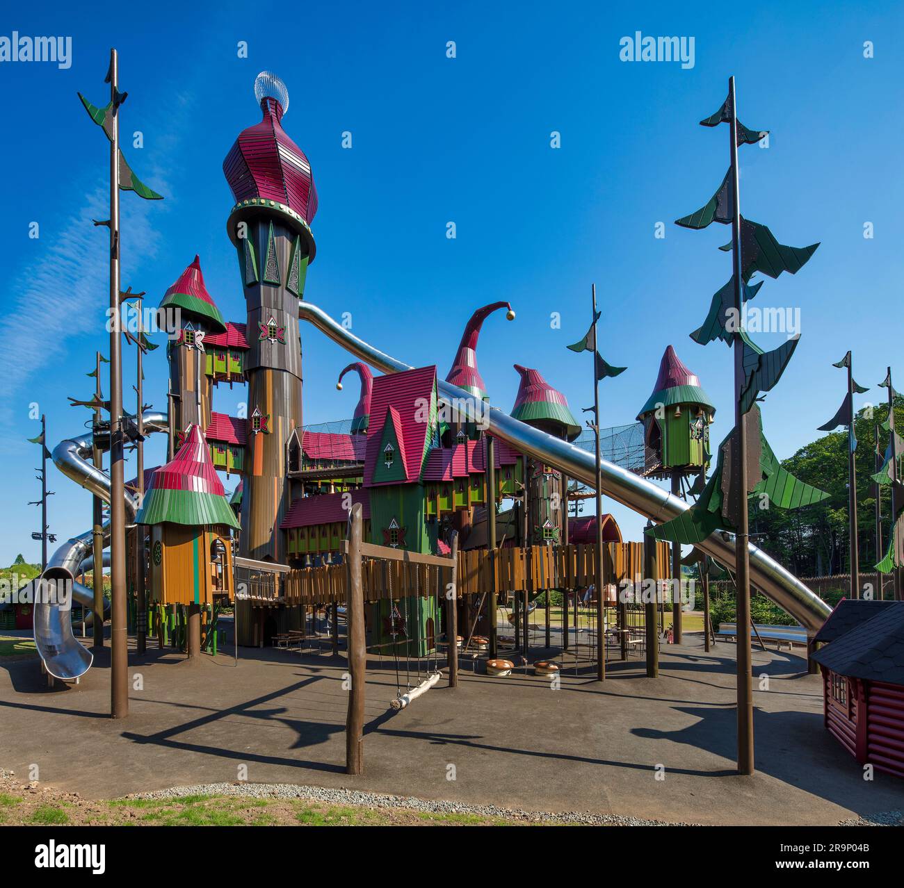 Daytime views of Lillidorei Village at The Alnwick Garden in Alnwick ...