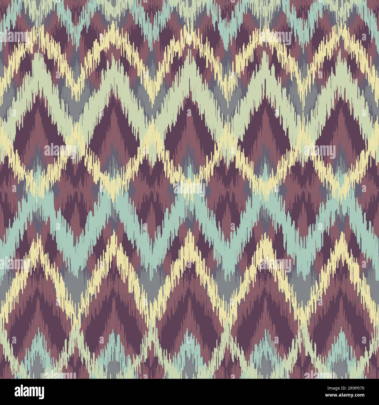Vector seamless ikat ethnic pattern Stock Vector Image & Art - Alamy