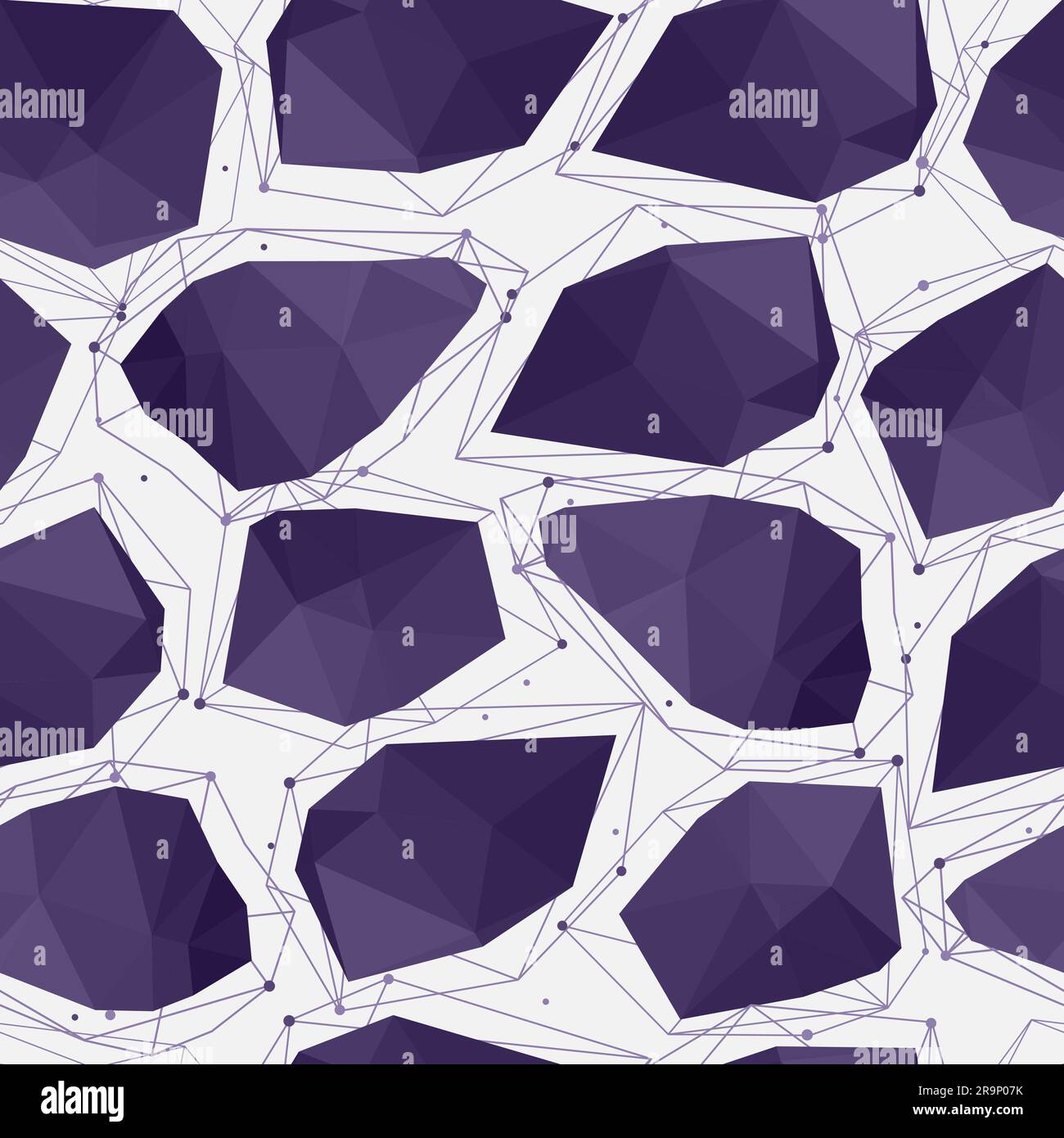 Vector seamless pattern with abstract modern black crystal shapes ...