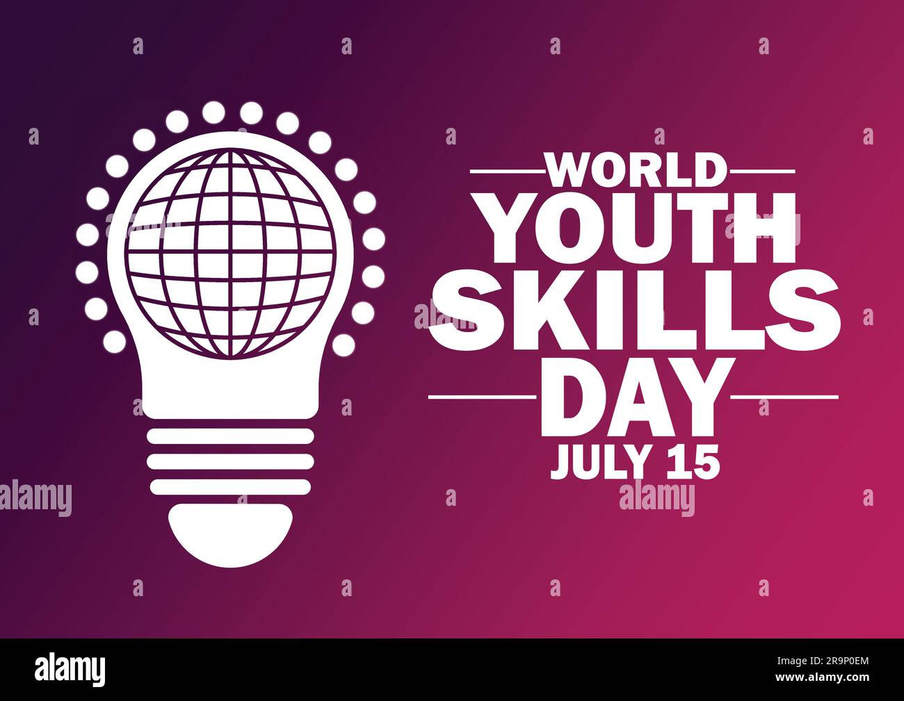 World Youth Skills Day. July 15. Holiday concept. Template for ...