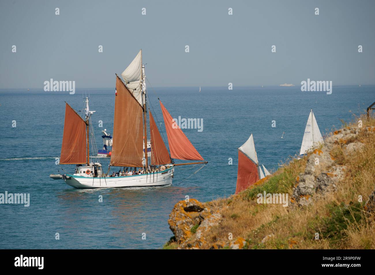 Fleur de Lampaul, in front of Pointe du Roc in Granville. Celebration ...