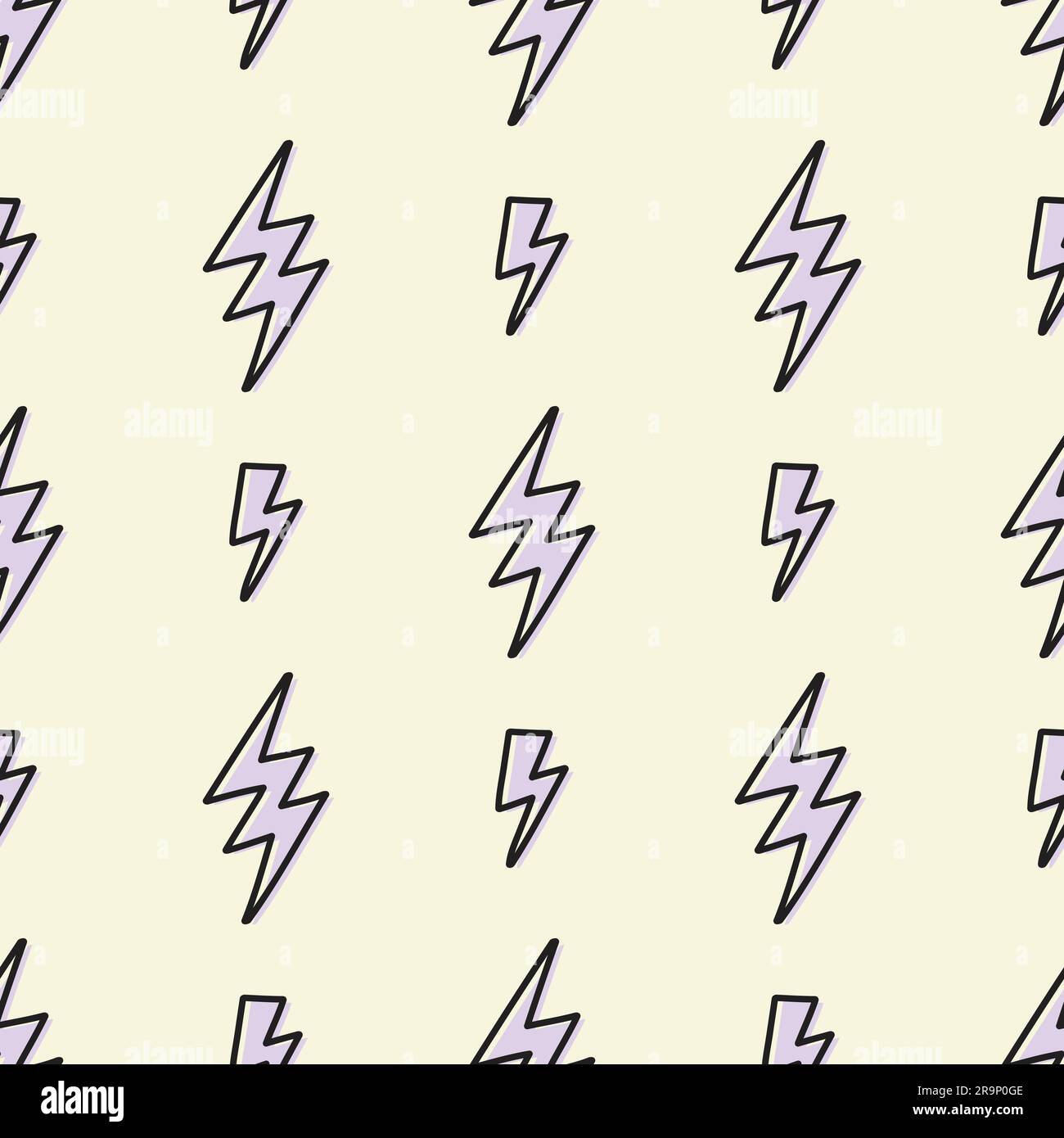 Vector abstract modern comic pattern with lightning bolts. Trendy ...