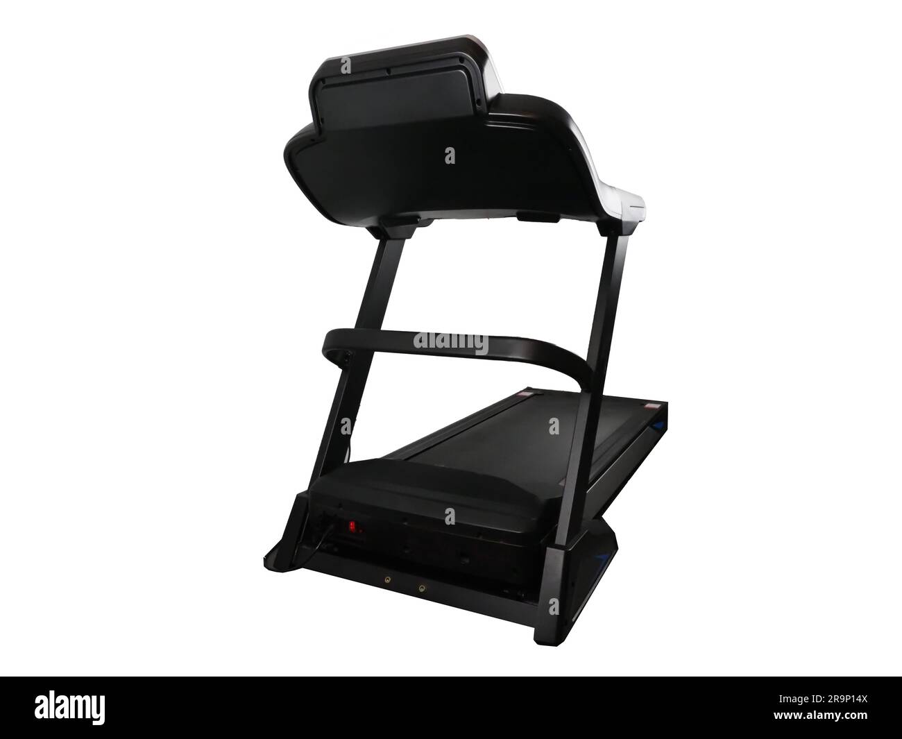 Running track on a white background. Electric treadmill Stock Photo - Alamy