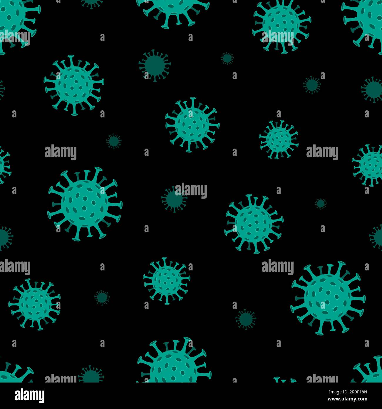 Vector Coronavirus COVID-19 seamless pattern. Repetitive illustration ...