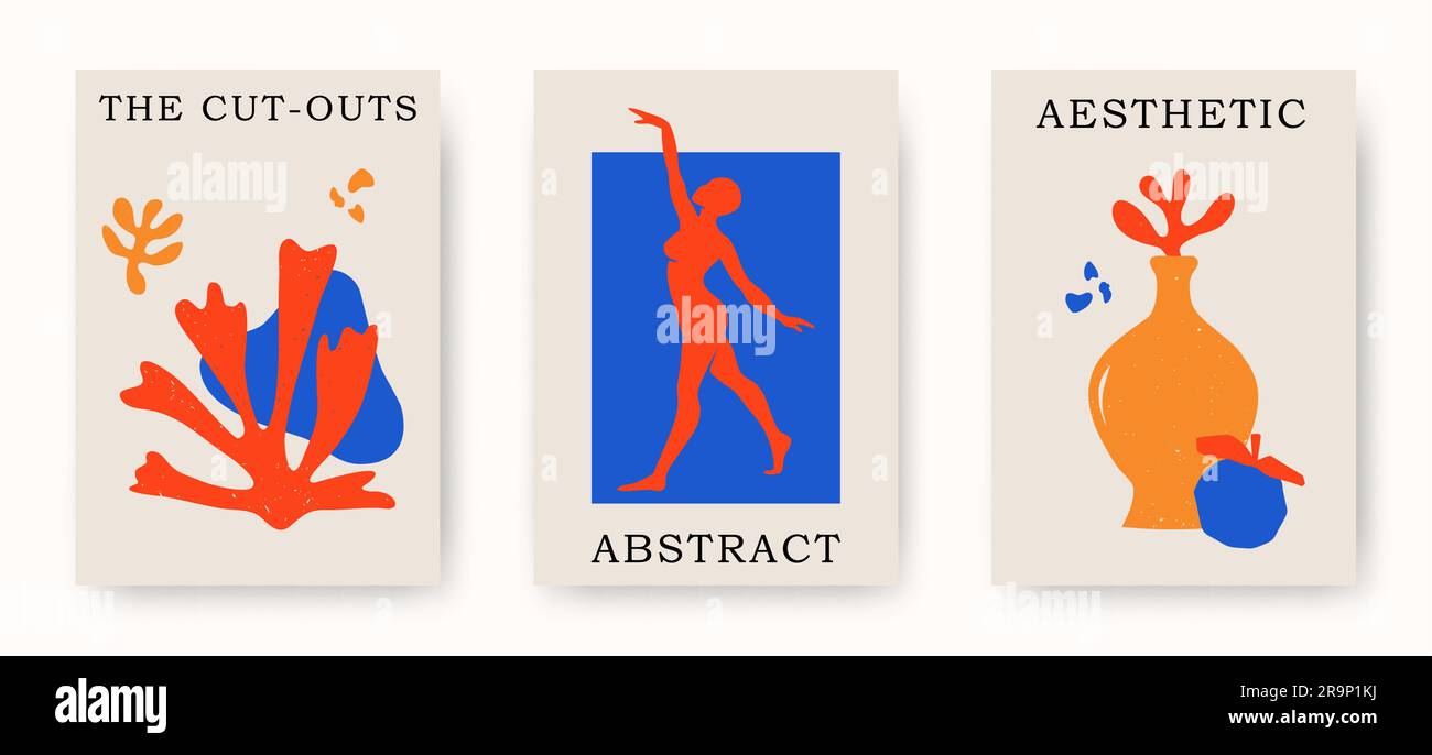 Vector set of abstract trendy Matisse inspired female body figures in ...