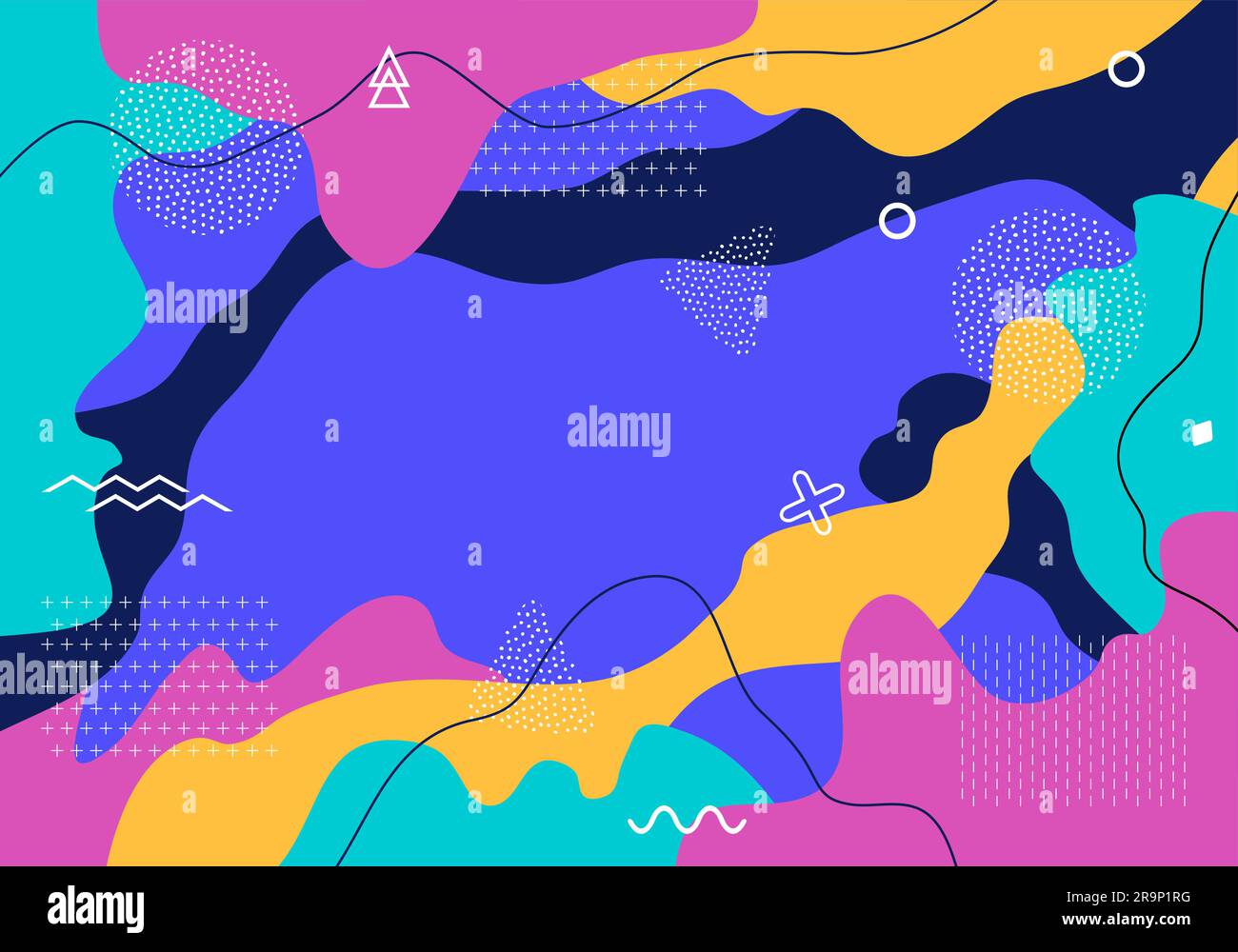 Vector abstract pattern cartoon texture with lines, dots, doodle ...