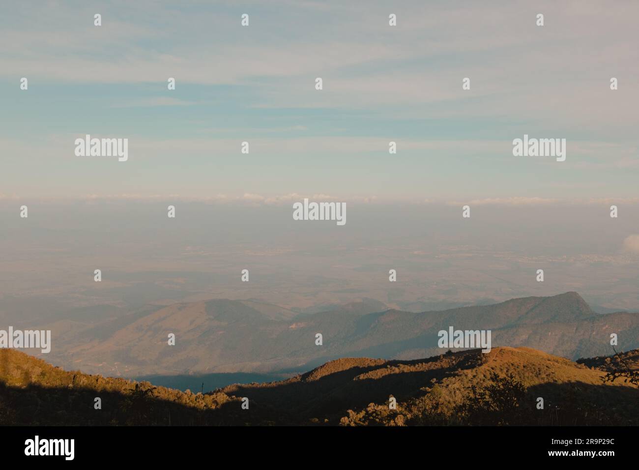 Minimal sunset mountain landscape hi-res stock photography and images ...
