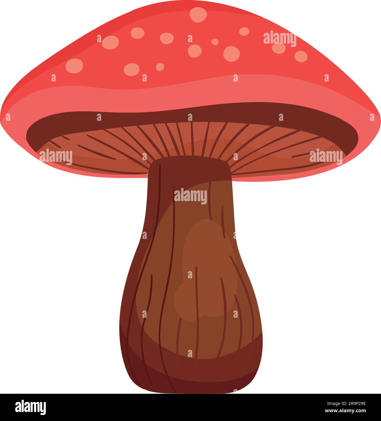 red fungus illustration vector over white Stock Vector Image & Art - Alamy