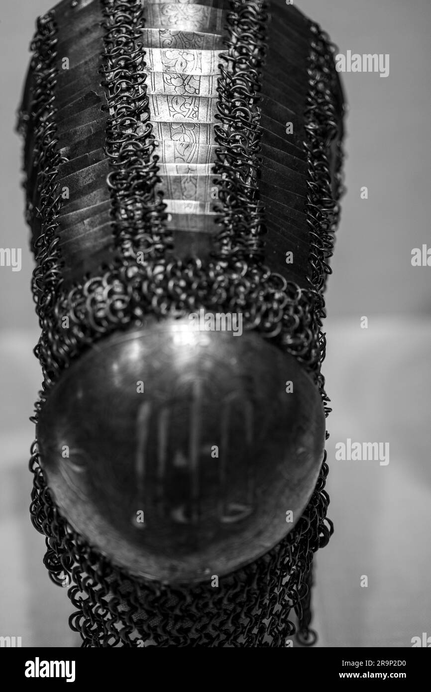 Medieval Islamic chain mail plate greaves Stock Photo - Alamy