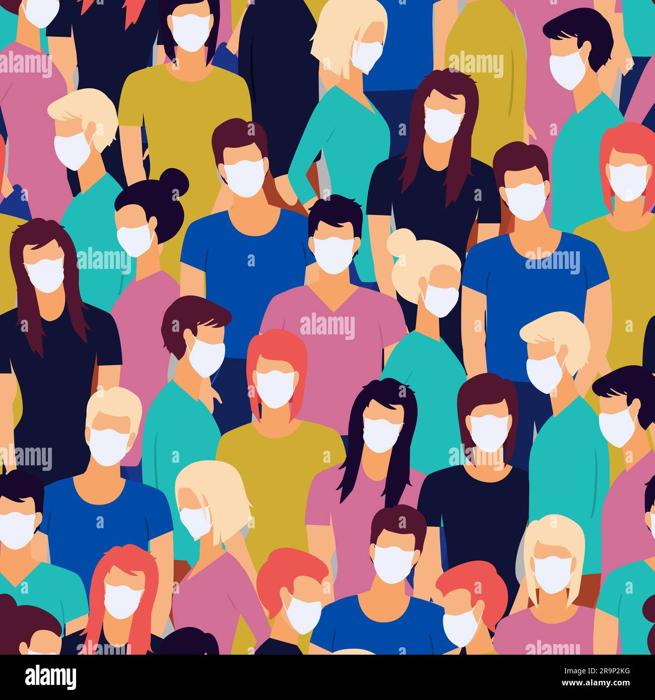 Vector seamless pattern of Coronavirus Pandemia. Novel coronavirus 2019 ...