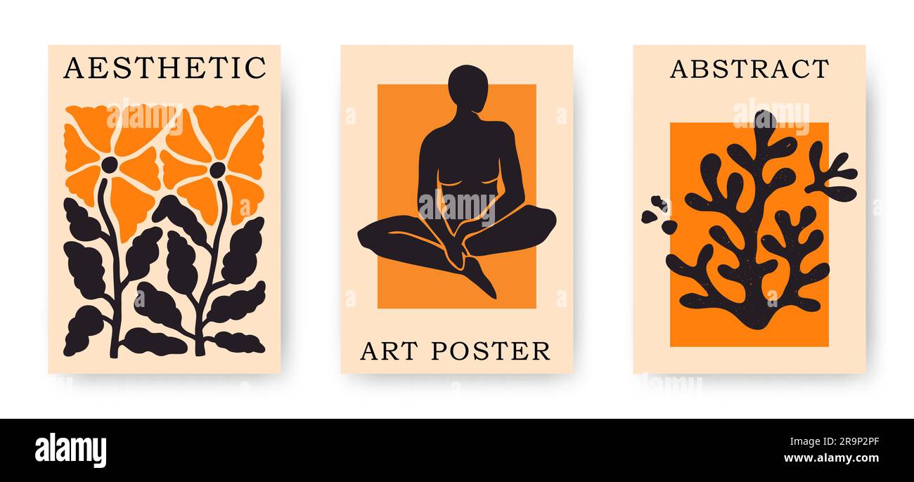 Vector set of abstract trendy Matisse inspired female body figures in ...